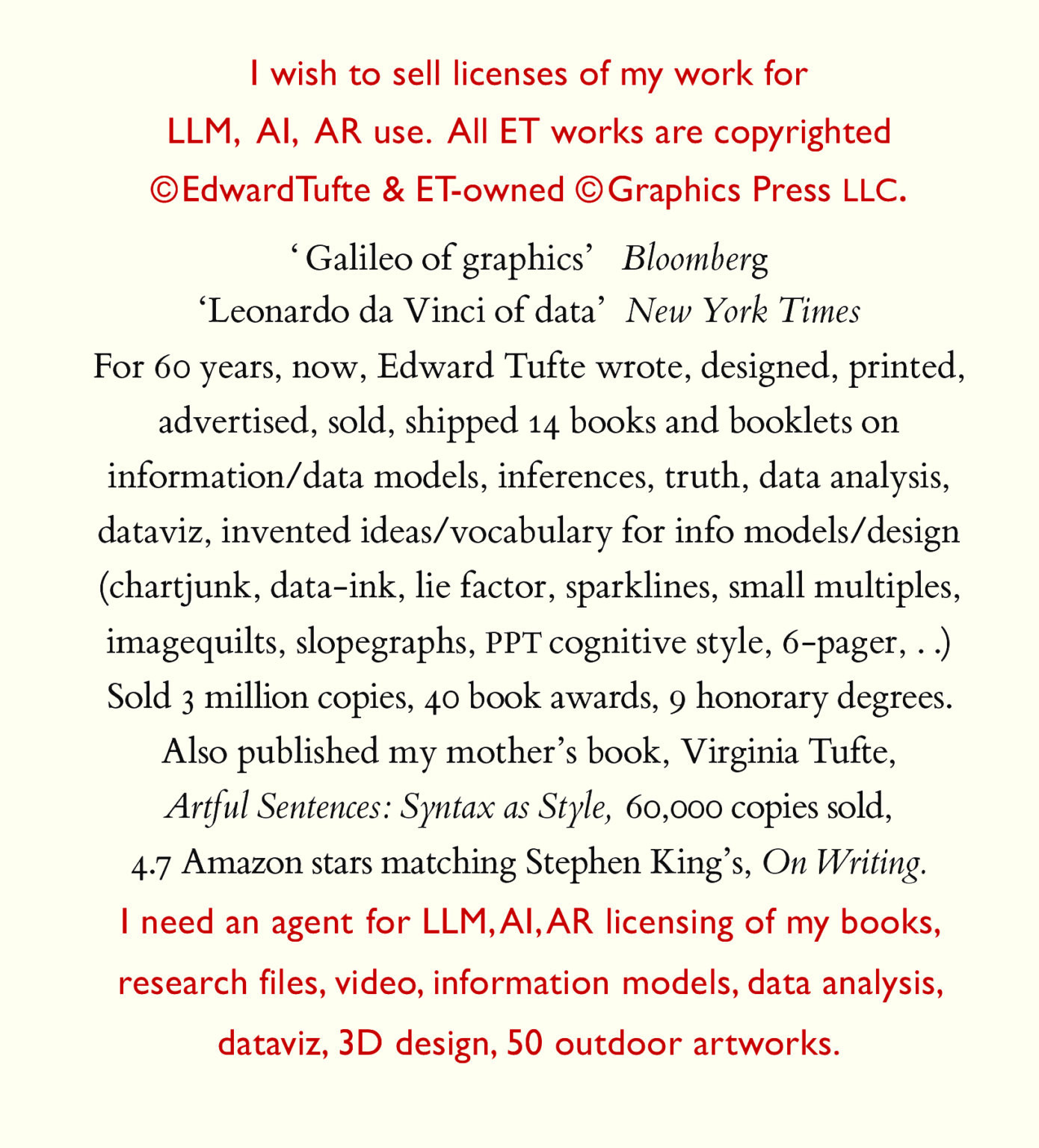 The Work of Edward Tufte & Graphics Press